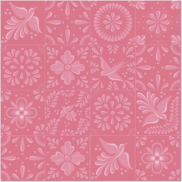 pink pattern wall tiles