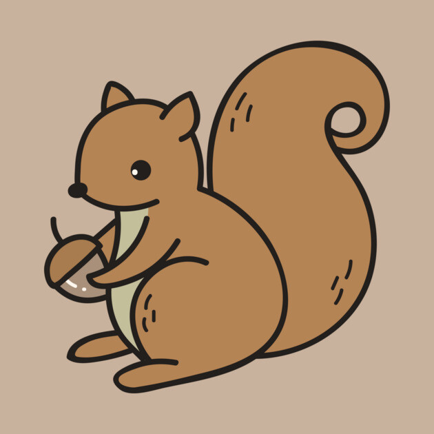 squirrel drawing cute