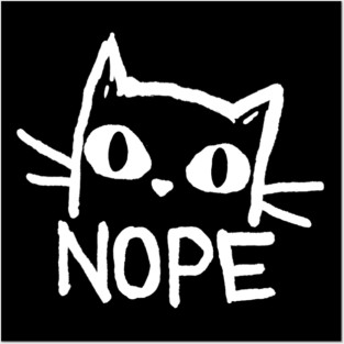 nope cat poster