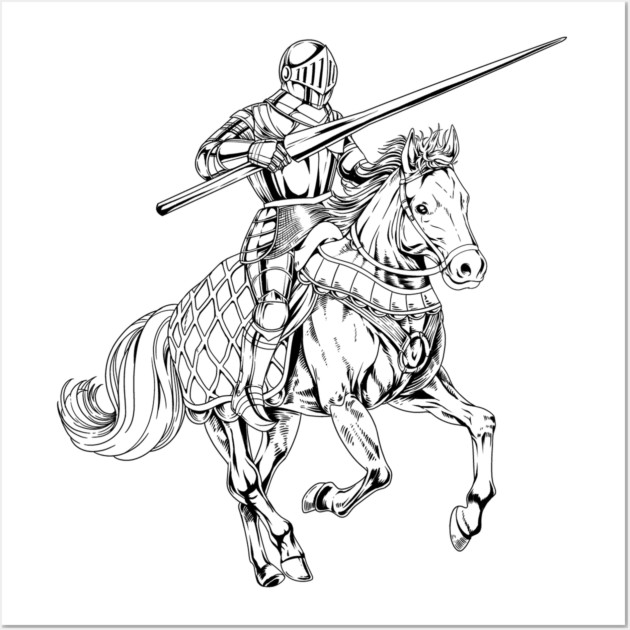 jousting drawing