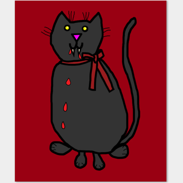 cartoon cat with sharp teeth