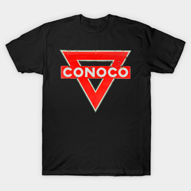 CONOCO gasoline vintage sign rusted version - Conoco - T-Shirt | TeePublic