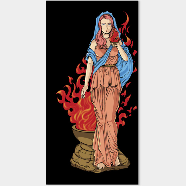 hestia drawing with color