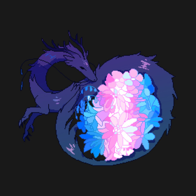 Transgender Pride Flag Flower Dragon - Pride - T-Shirt | TeePublic