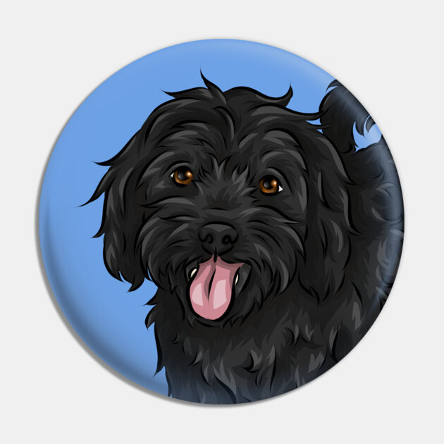 black cockapoo cartoon