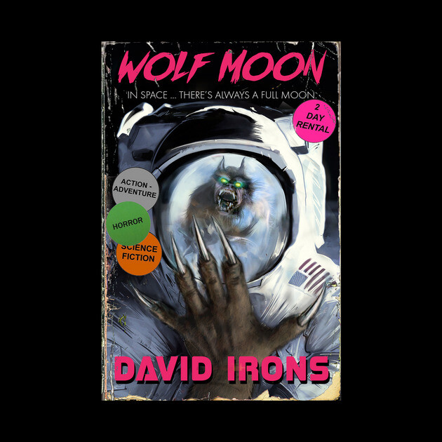 Wolf Moon – Werewolf in space! David Irons VHS cover horror design ...