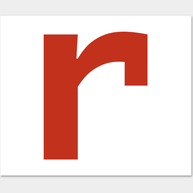 Letter r in Red Text Minimal Typography - Red - Posters and Art Prints ...