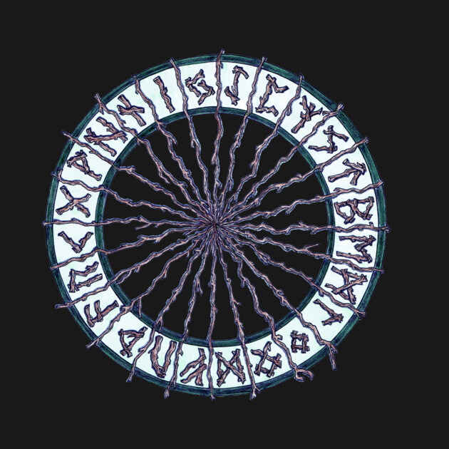 Elder Futhark Rune Wheel - Rune - Shorts | TeePublic