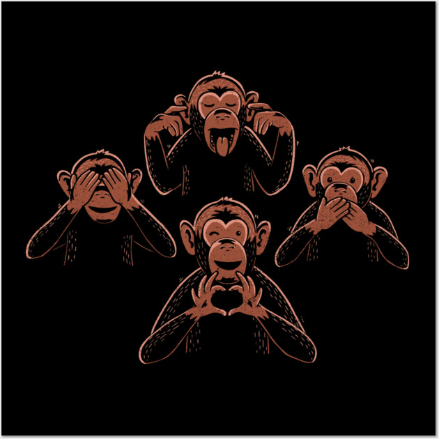 three wise monkeys print