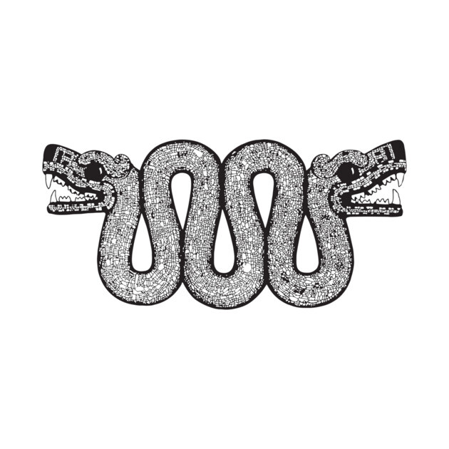 aztec serpent head drawing