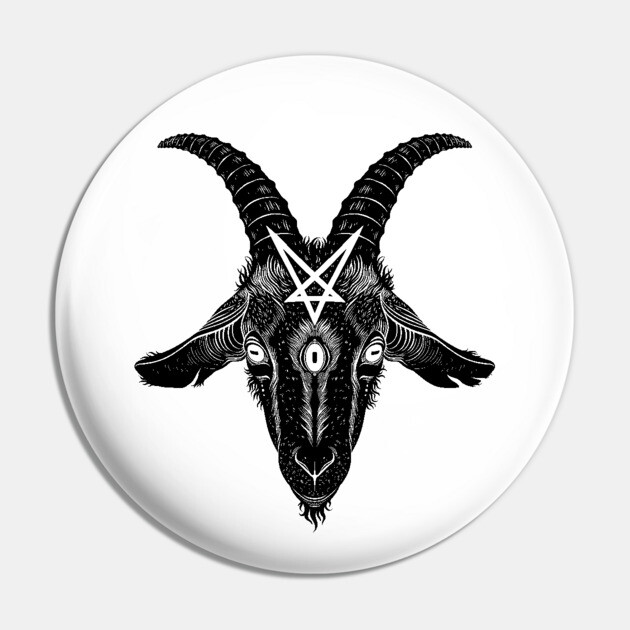 goat skull pentagram tattoo