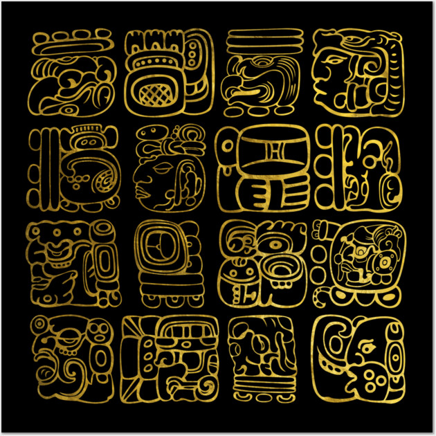 aztec inspired glyphs