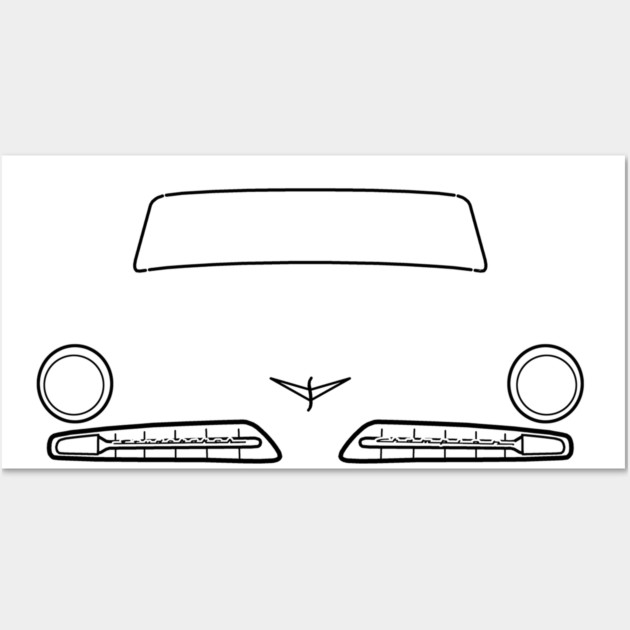 Studebaker Champion 1954 classic car black outline graphic - Studebaker ...