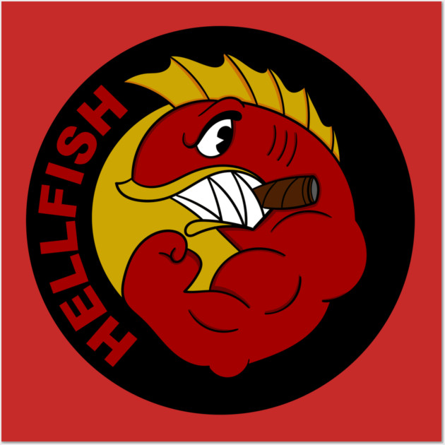 Flying Hellfish Tattoo - Hellfish - Posters and Art Prints | TeePublic