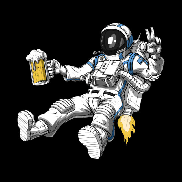 astronaut drinking