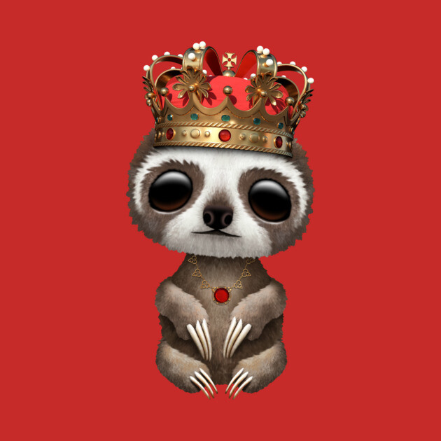 sloth with crown