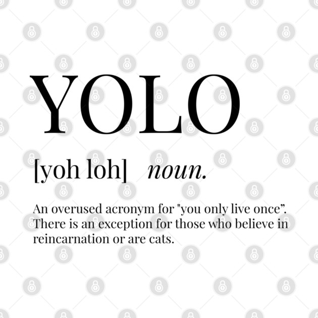 YOLO Definition - Yolo - T-Shirt | TeePublic