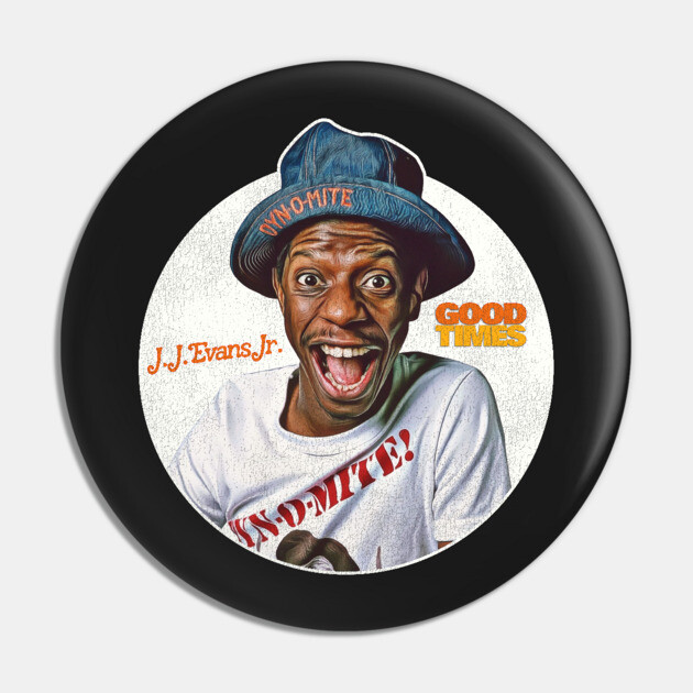 JJ Evans Jr Good Times 70s Sitcom - Kid Dynomite - Pin | TeePublic