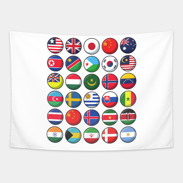 different international flags