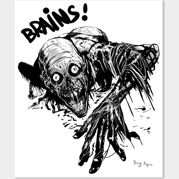zombie crawling drawing