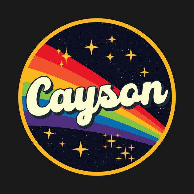 Cayson // Rainbow In Space Vintage Style - Cayson - T-Shirt | TeePublic