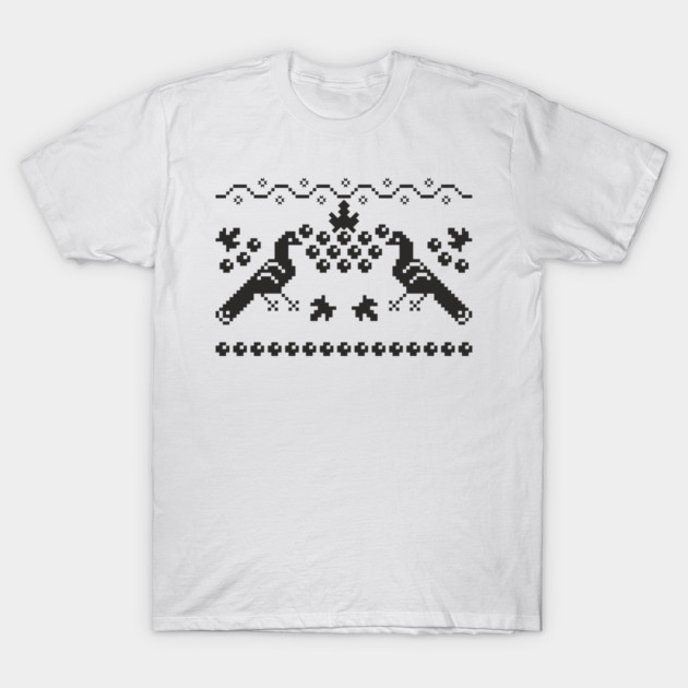 Ukraine ornament - kalyna & birds (black print) - Folk - T-Shirt ...