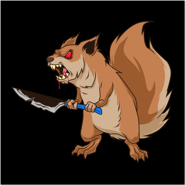 squirrel with knife