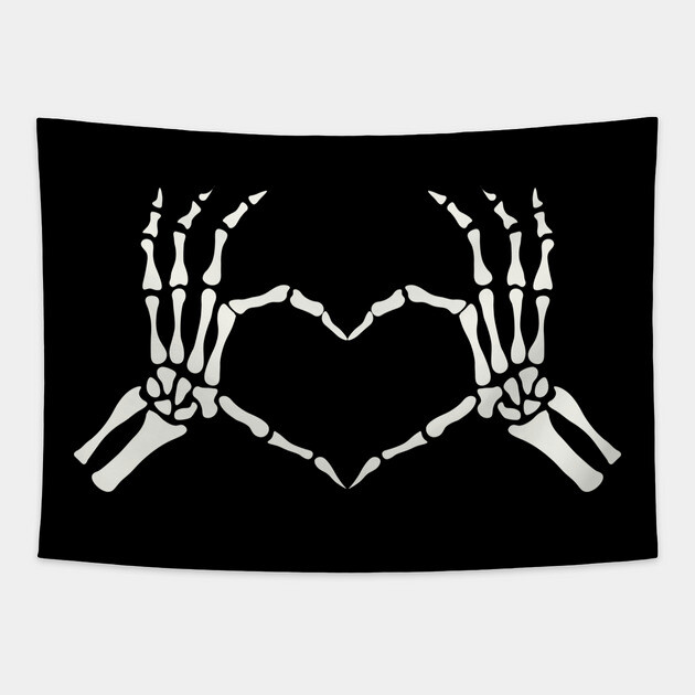 heart skeleton hands