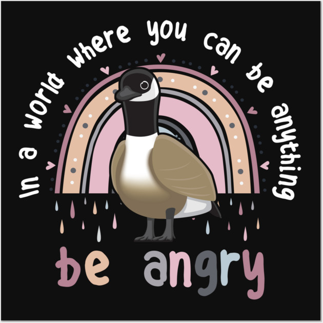 angry canada goose cartoon
