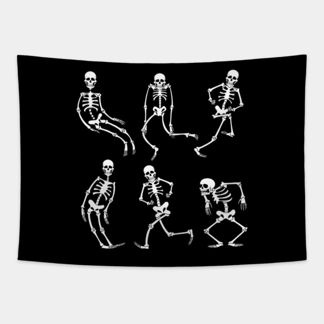 halloween dancing skeleton cartoon