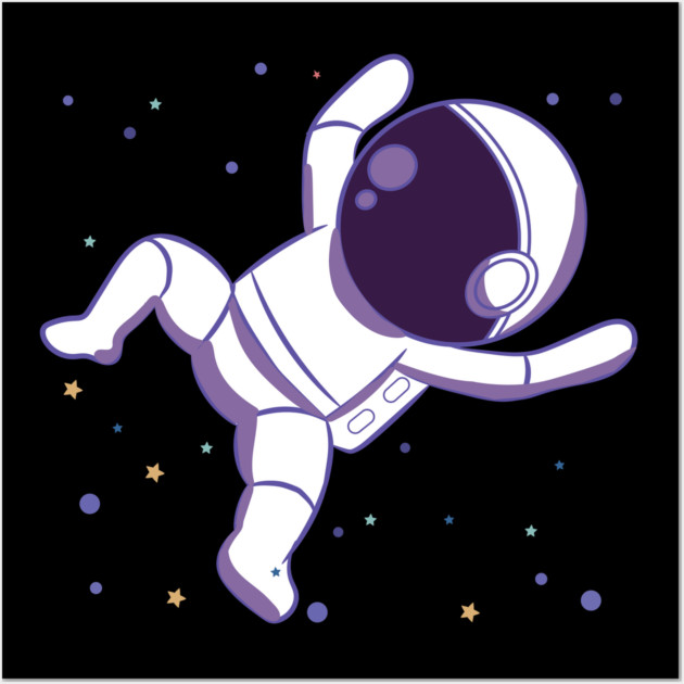astronaut floating drawing