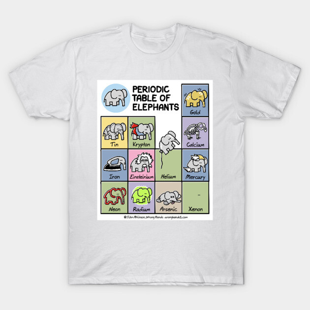 Periodic Table of Elephants - Chemistry - T-Shirt | TeePublic
