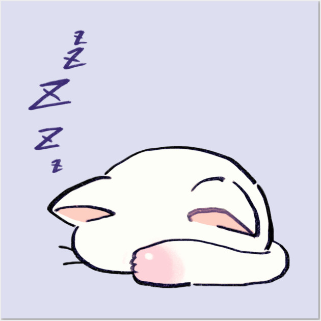 cat sleeping drawing