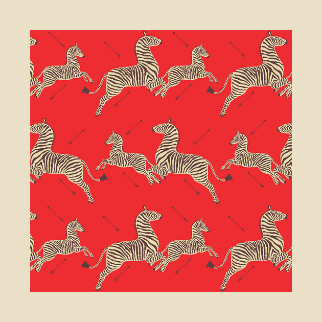 zebra wallpaper red