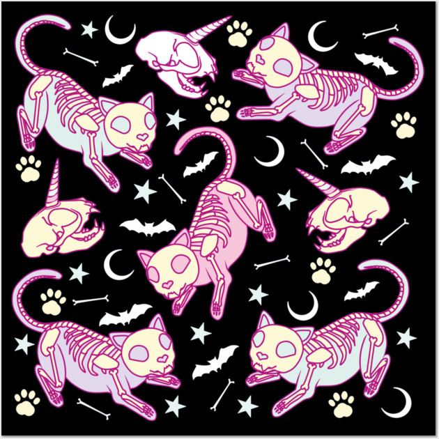 cat skeleton art