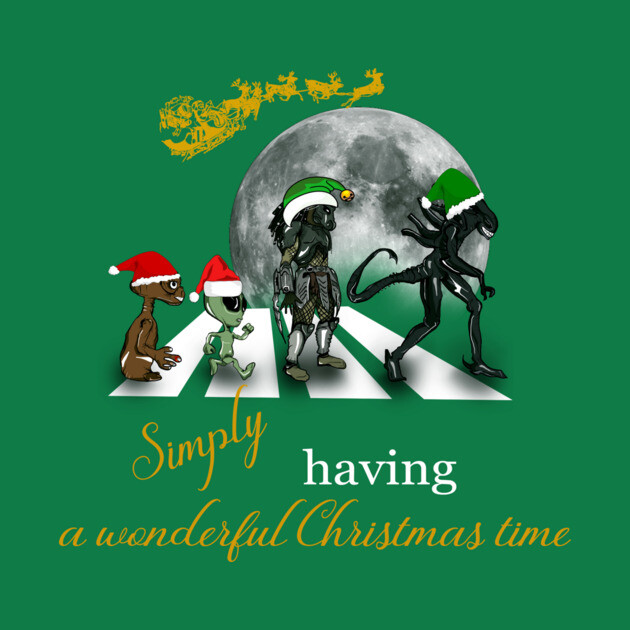 Aliens Crossing Alien Road - Album Cover Parody - T-Shirt | TeePublic