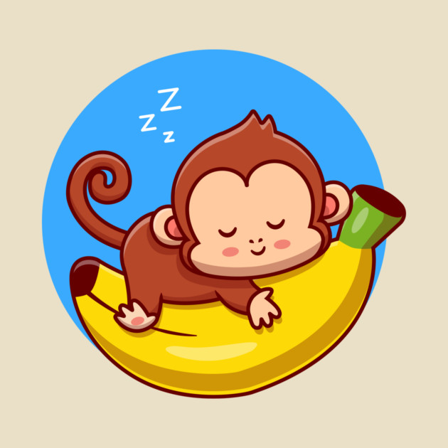 sleeping monkey cartoon