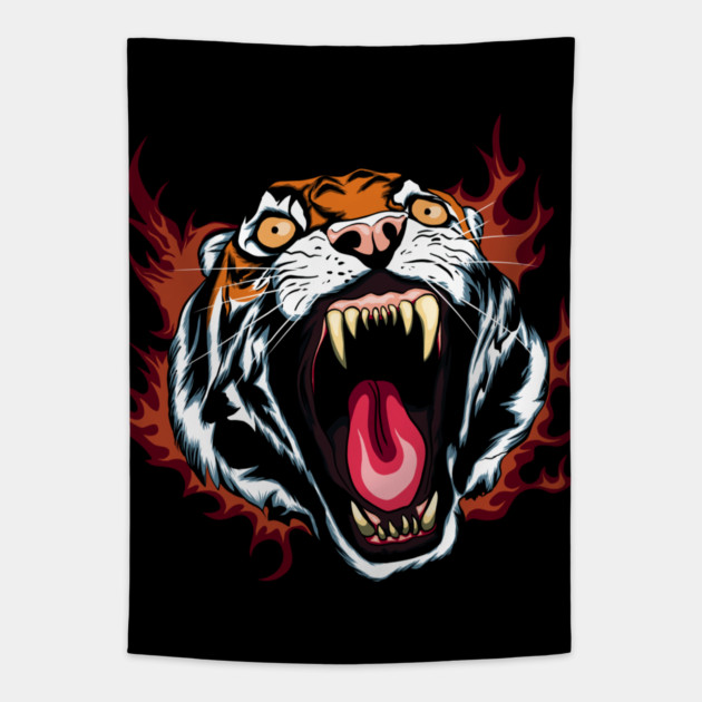 roaring tiger face