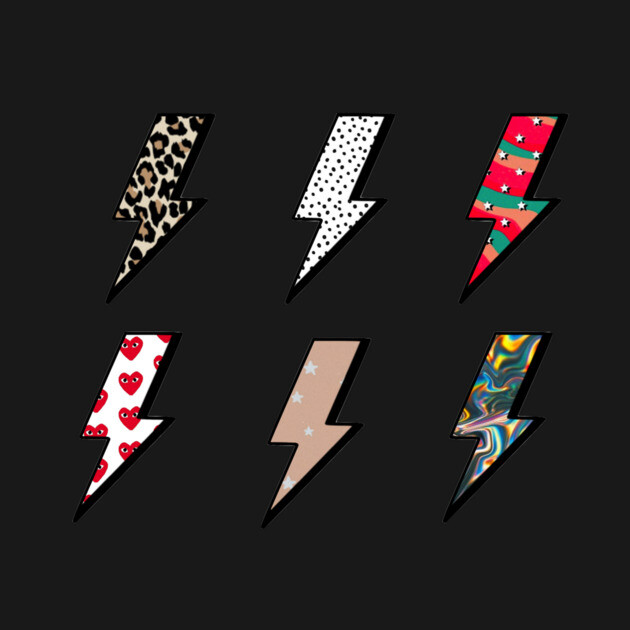 Trendy Lightning Bolts Sticker Pack - Sticker Pack - T-Shirt | TeePublic