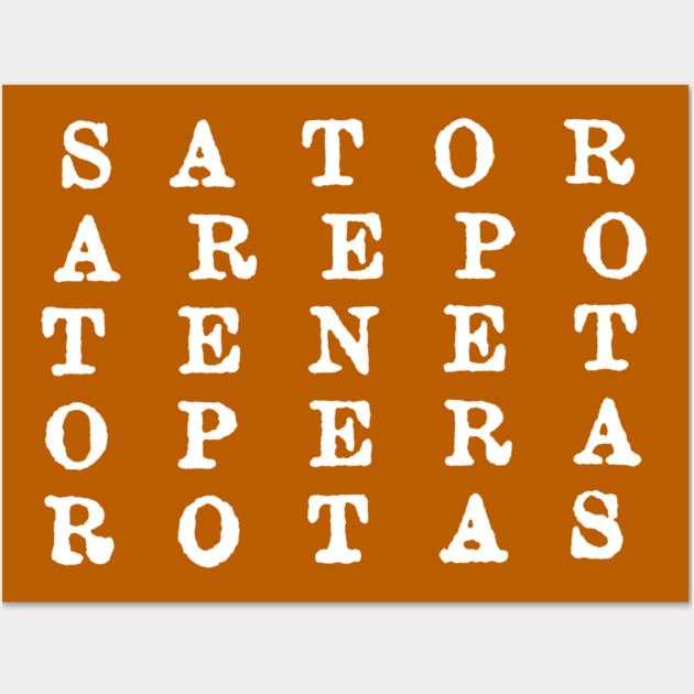 Sator Arepo Tenet Magical square in White Amulet Talisman Symbol ...