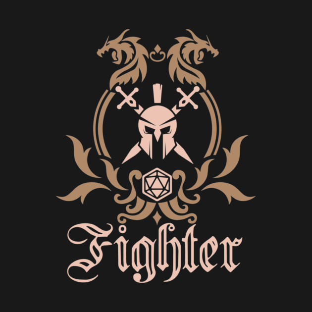 D&D Fighter Simple Class Emblem - Fighter Class - T-Shirt | TeePublic