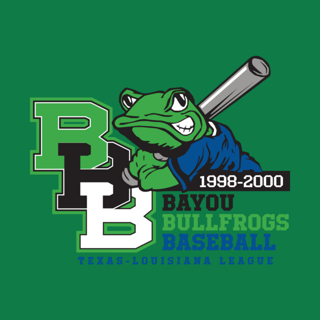 frog playing baseball