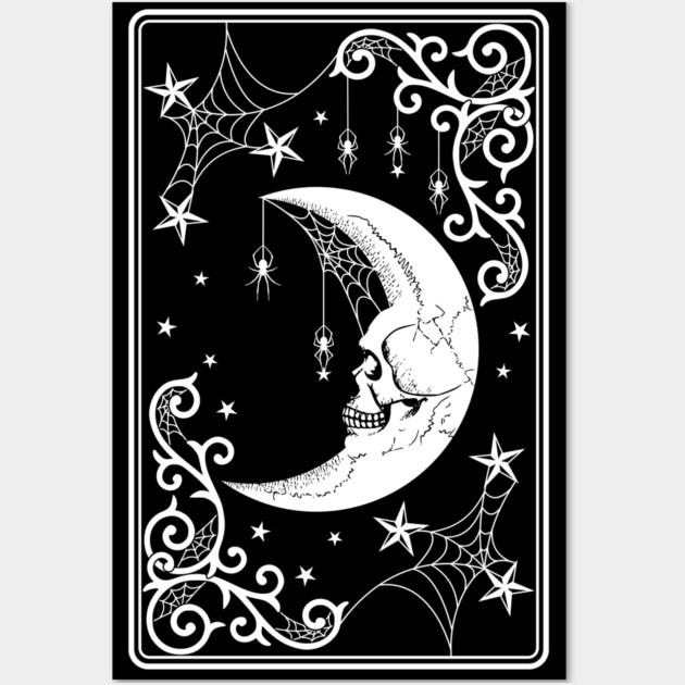 skull moon design
