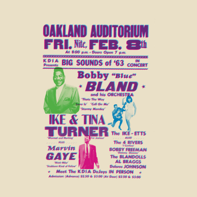 Bobby Bland Ike and Tina Turner concert poster - Bobby Bland Ike And ...