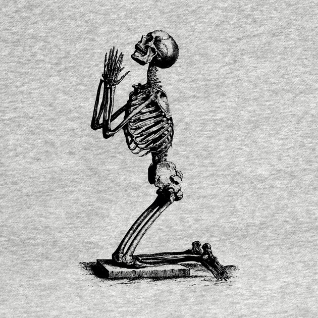 skeleton praying logo