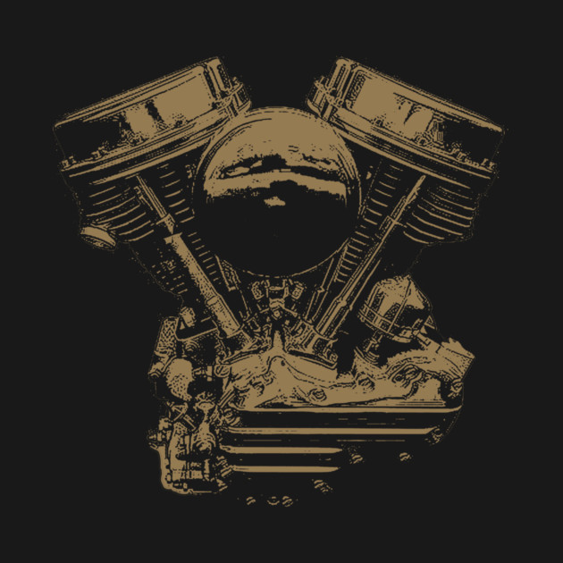 Panhead Engine - Vintage - T-Shirt | TeePublic