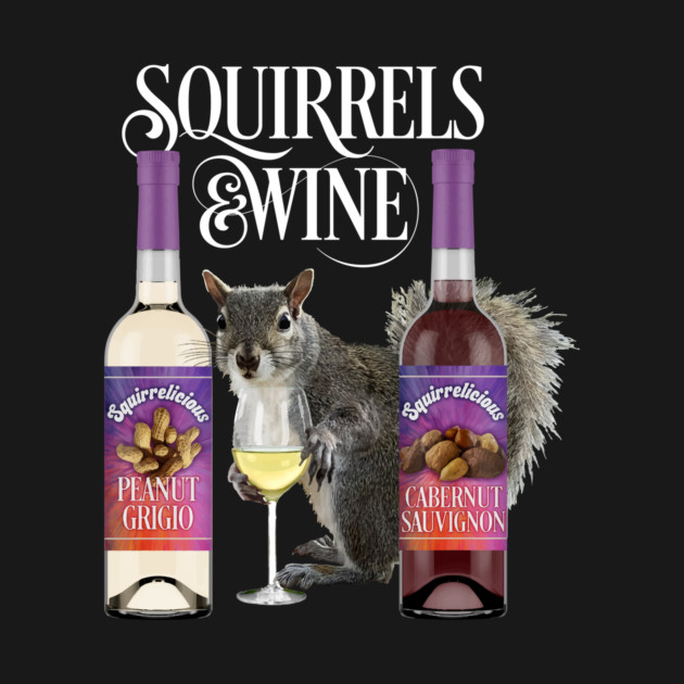 squirrel drinking wine
