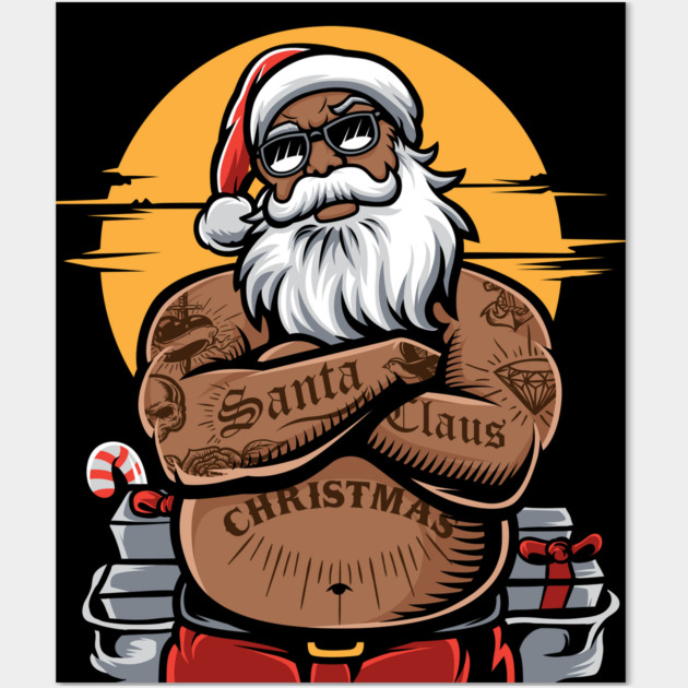 santa vector black