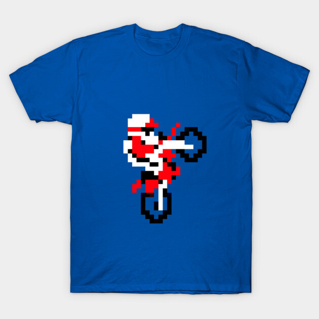Excite Bike 8bit video game - 80s Dirt Bike Videogame - T-Shirt | TeePublic