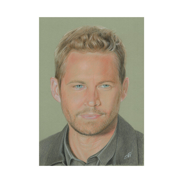 paul walker face drawing